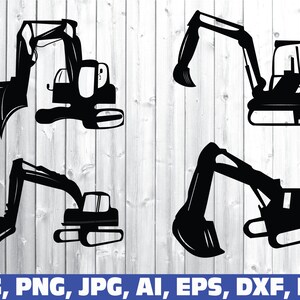 Excavator Svg, Excavator Svg Bundle, Digger Svg, Construction Svg ...