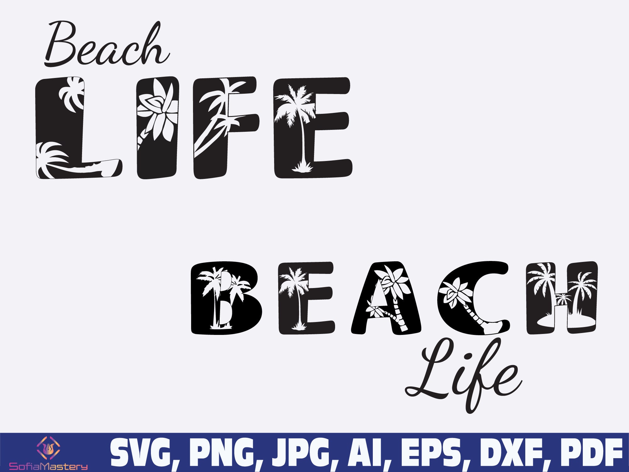 Beach Life Svg Palm Trees Svg Beach Png Svg Summer Svg - Etsy