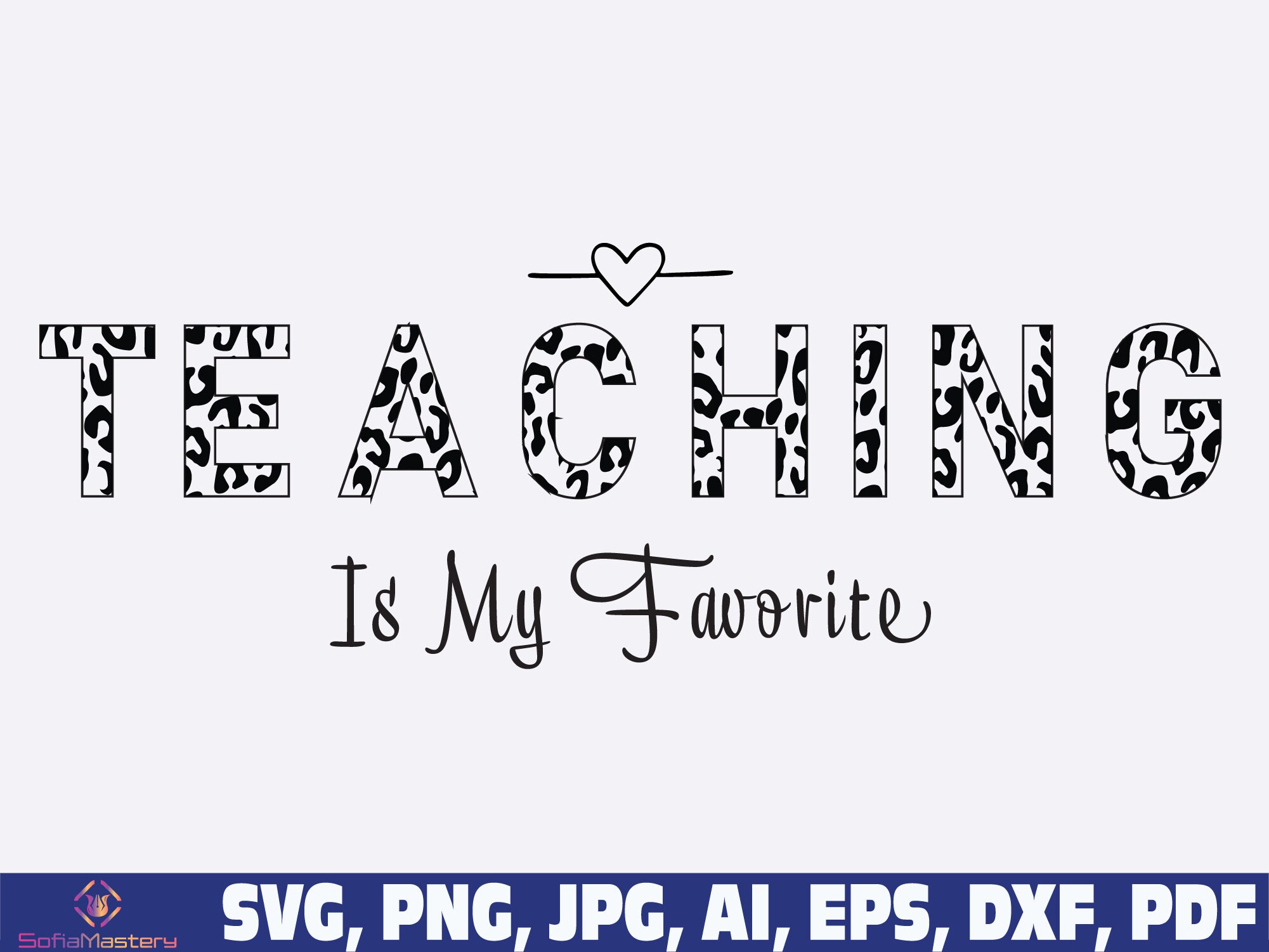 Teaching is My Favorite Svg Teacher Svg Png Leopard Teacher | Etsy