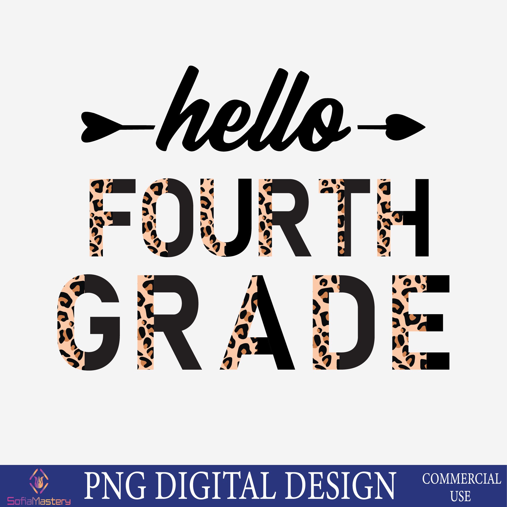 Hello fourth Grade png hello 4th Grade png half leopard | Etsy Hello fourth Grade png hello 4th Grade png half leopard | Etsy