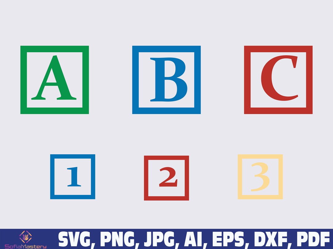 Block Alphabet Svg Block Font Svg BUILDING BLOCKS SVG Block - Etsy Canada