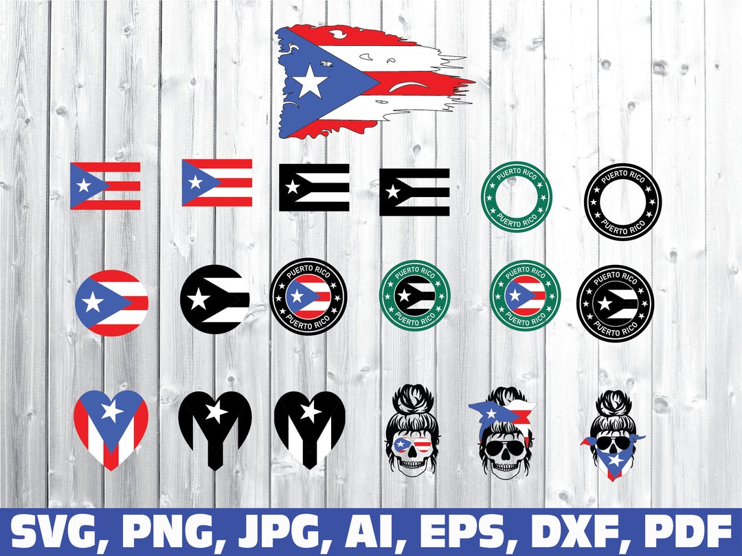 Puerto Rico Svg, Puerto Rico Flag Svg, Puerto Rican Svg, Puerto Rico ...