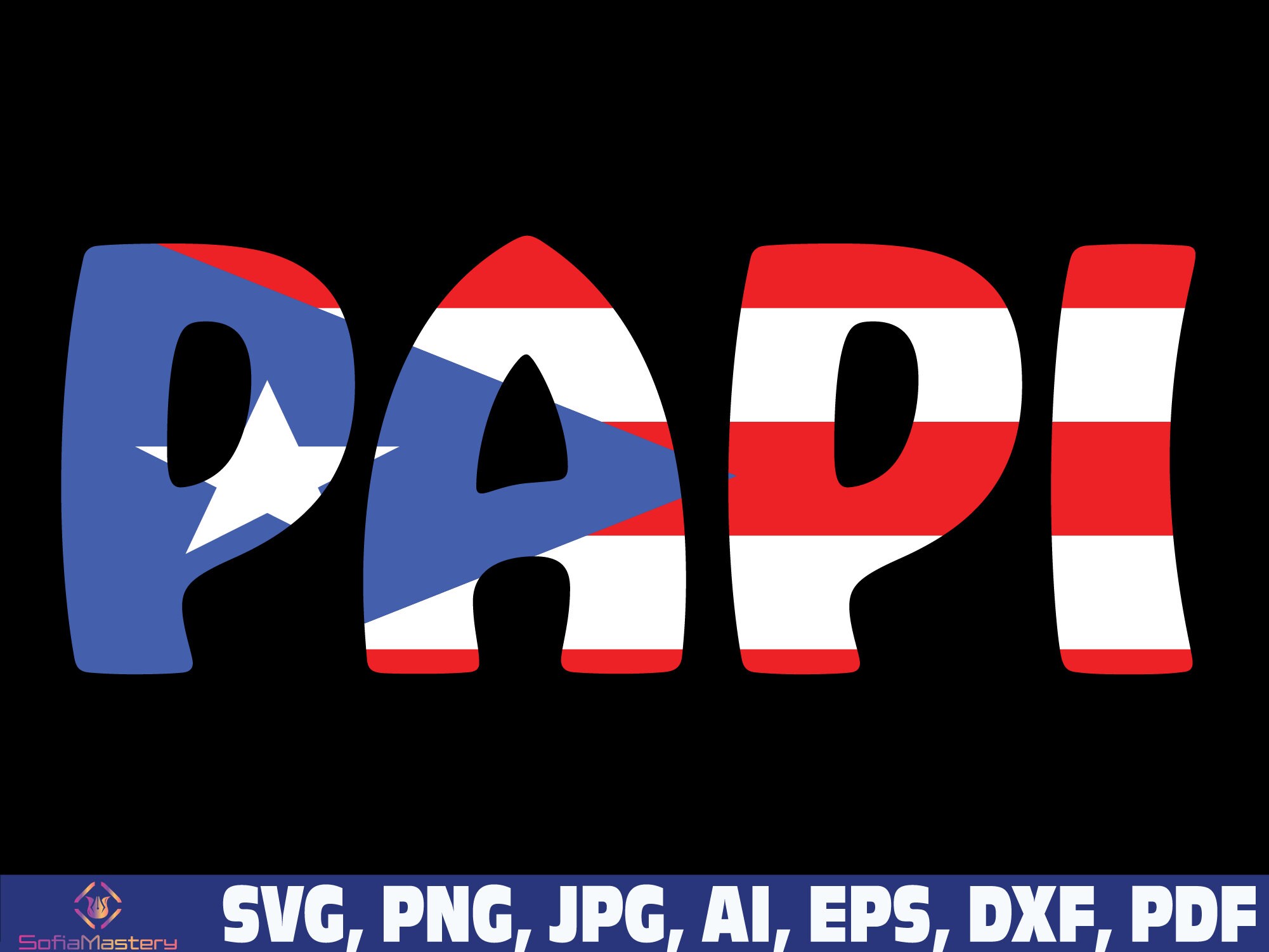 Puerto Rico Boricua Papi SVG Dad Svg Png Puerto Rico Flag - Etsy Australia