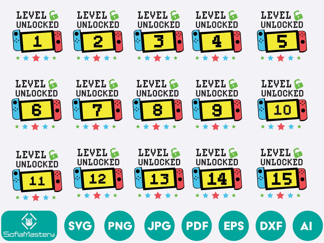 Gamer Svg, Video Game Birthday Svg, Video Game Svg, Gaming Svg, Level ...