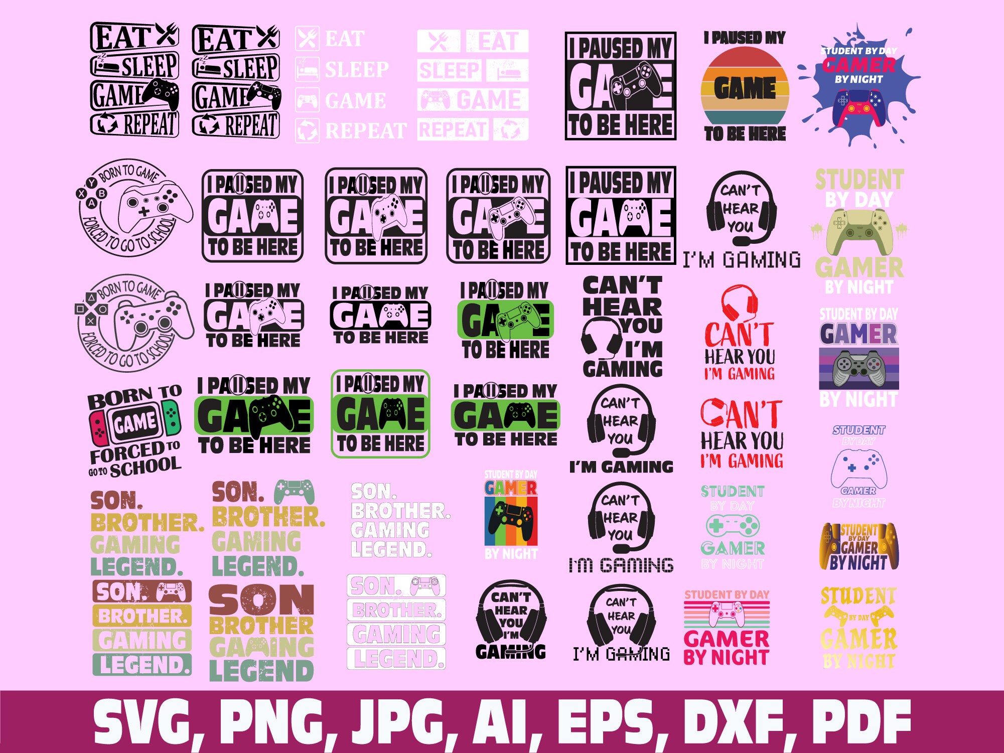 Gamer Svg Png Video Game Svg Gaming Svg Birthday Boy Svg - Etsy Canada