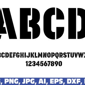 Stencil Font Svg, Stencil Letters, Alphabet Svg, Stencil Svg, Stencil ...