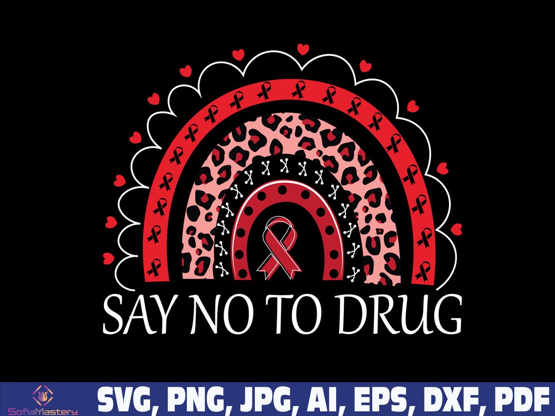 Red Ribbon Week Svg No to Drugs SVG Drug Free SVG Anti-drug - Etsy
