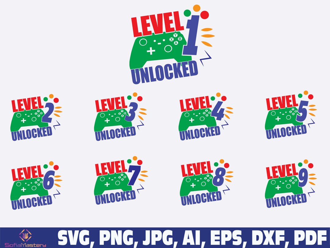 Gamer Svg, Video Game Birthday Svg, Video Game Svg, Gaming Svg, Level ...