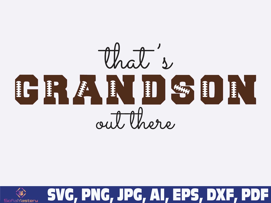 That's My Grandson SVG Football SVG Png Football - Etsy