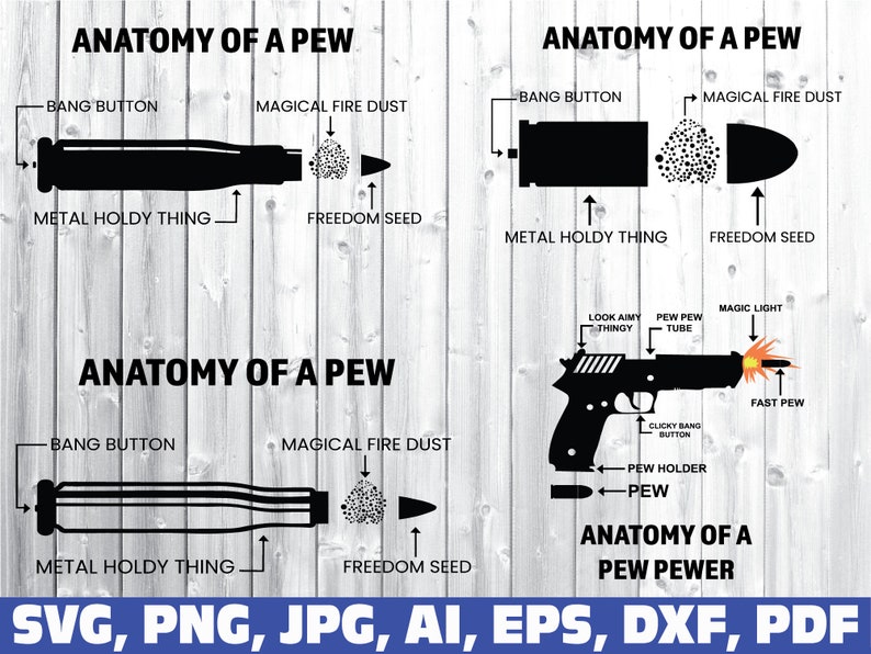 Anatomy of a Pew Svg Anatomy of a Pew Pewer Svg Pewer Bullet - Etsy