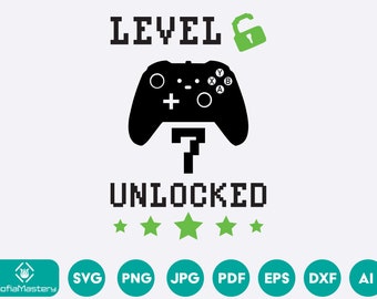 Level 7 Unlocked Png | Etsy
