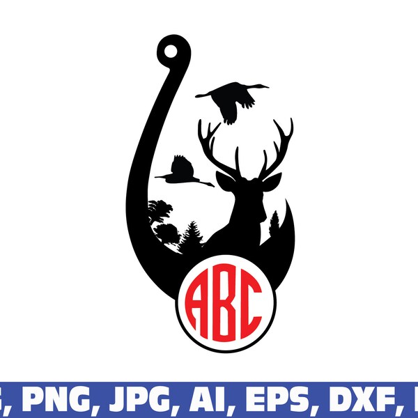 Deer Monogram Svg - Etsy