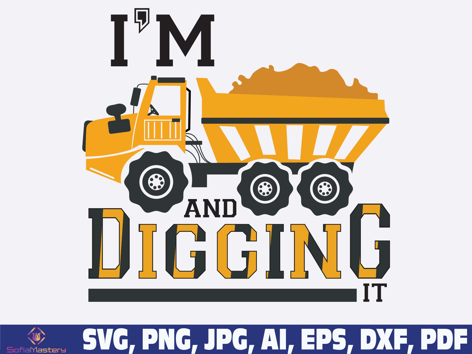 I'm and Digging It Svg Birthday Boy Svg Construction - Etsy Canada