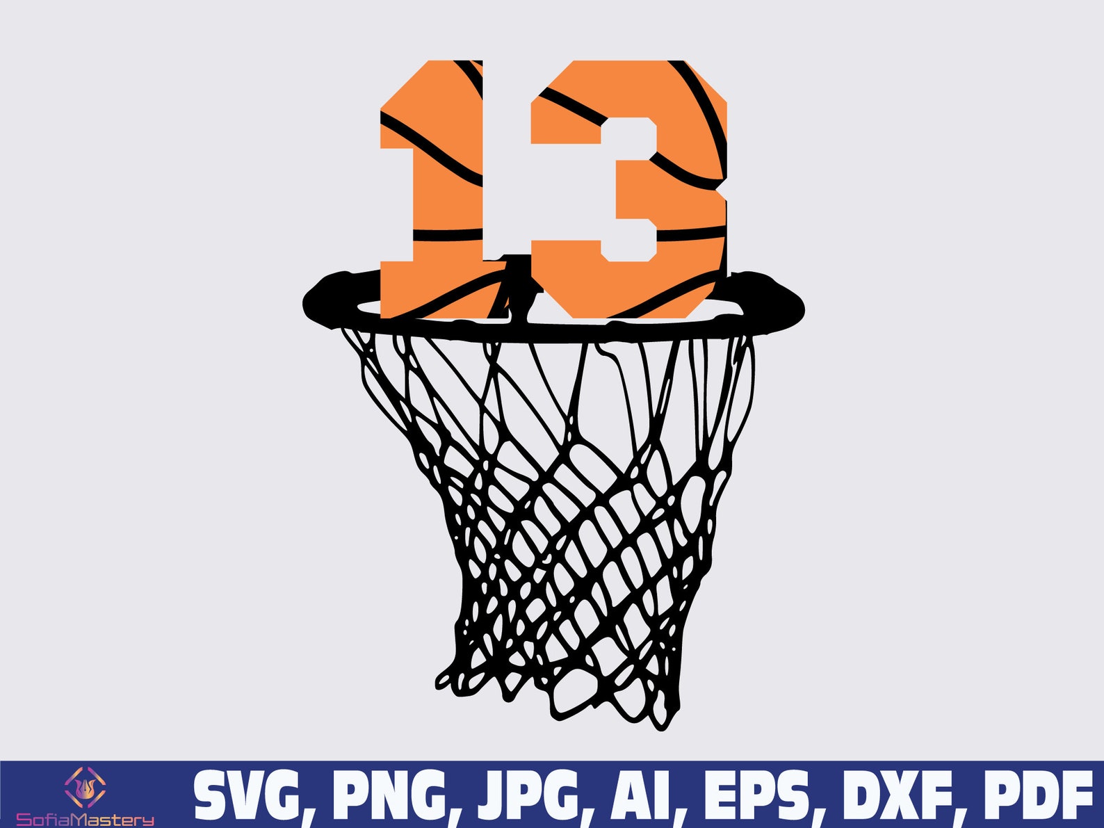 13th Birthday Basketball Svg Thirteenth Birthday Svg Png | Etsy