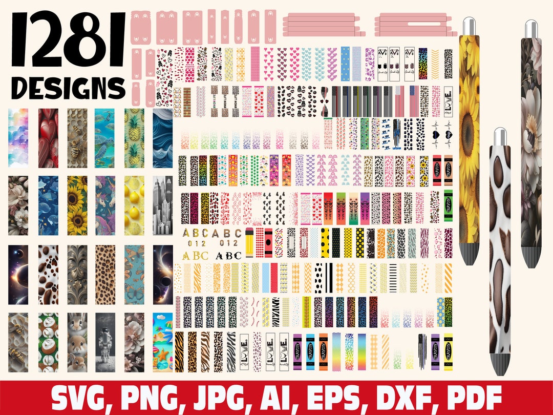 Glitter Pen Wraps Svg Window Epoxy Glitter Pen Wraps Svg - Etsy Canada