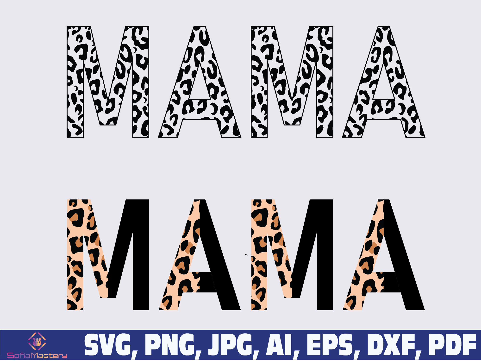 Mama Half Leopard Print Png Svg Mama Svg Png Mom Svg Mom Etsy Uk