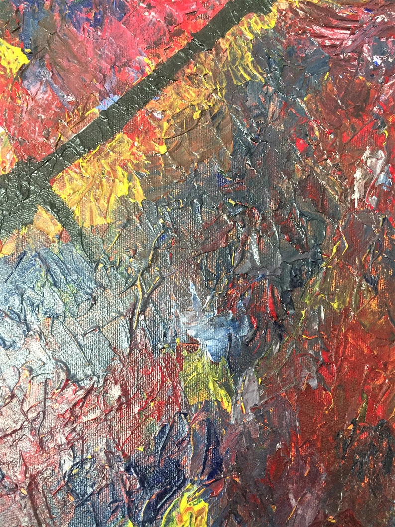 War Military Painting on Canvas Abstract Detailed Textured - Etsy