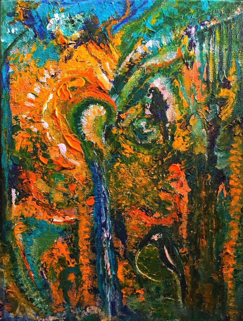 Original Abstract Jungle Art - "enchanted Forest" - OPEN EDITION PRINTS ...