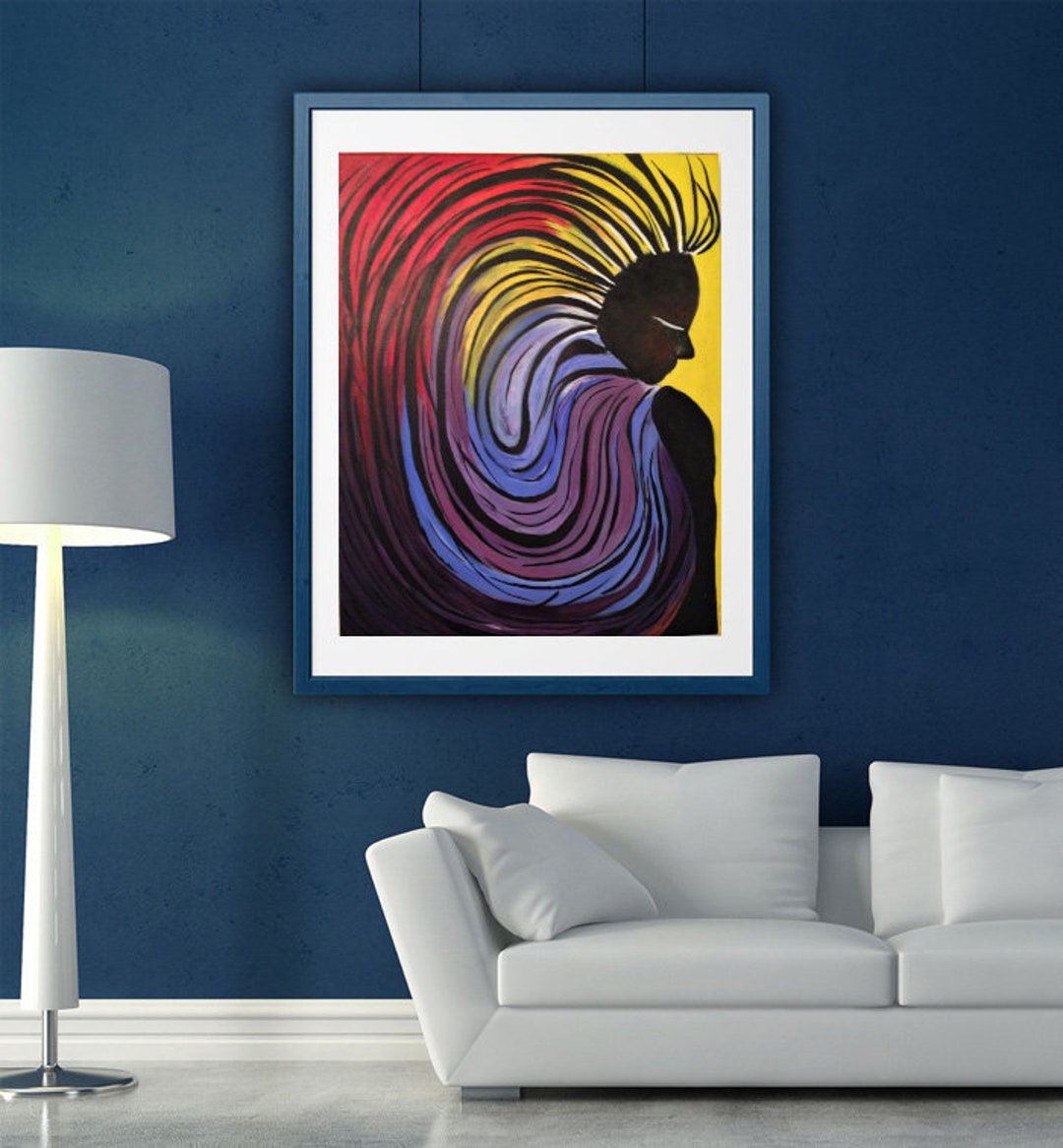 Colorful African Abstract Painting - Original Modern Art - Contemporary ...