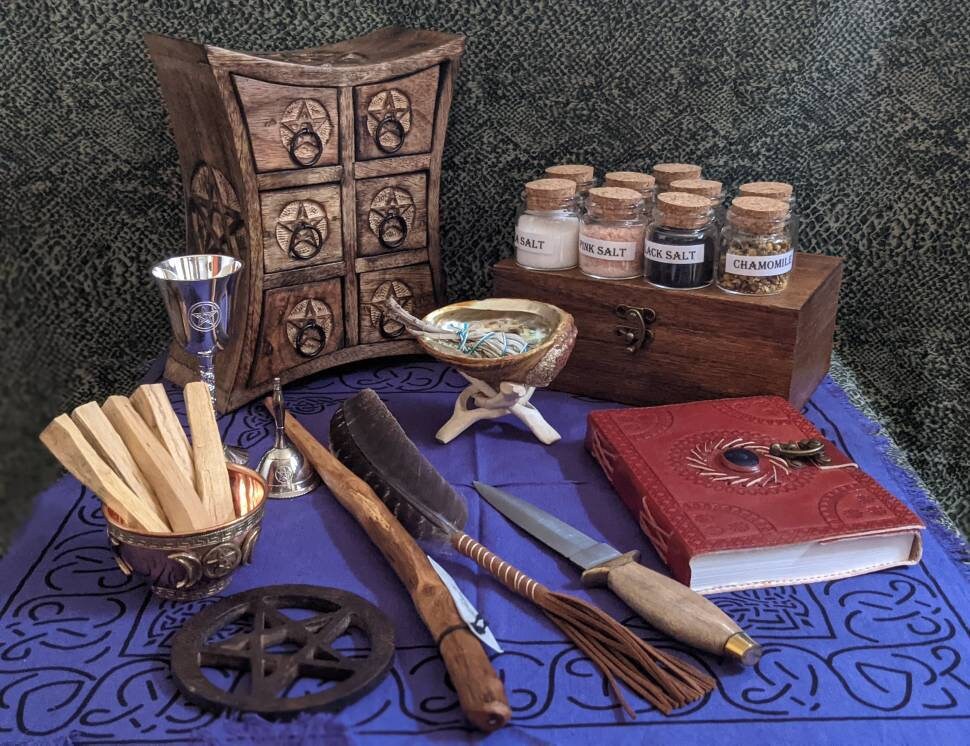 Complete Wiccan Altar Kit Beginners Altar Kit Magickal | Etsy