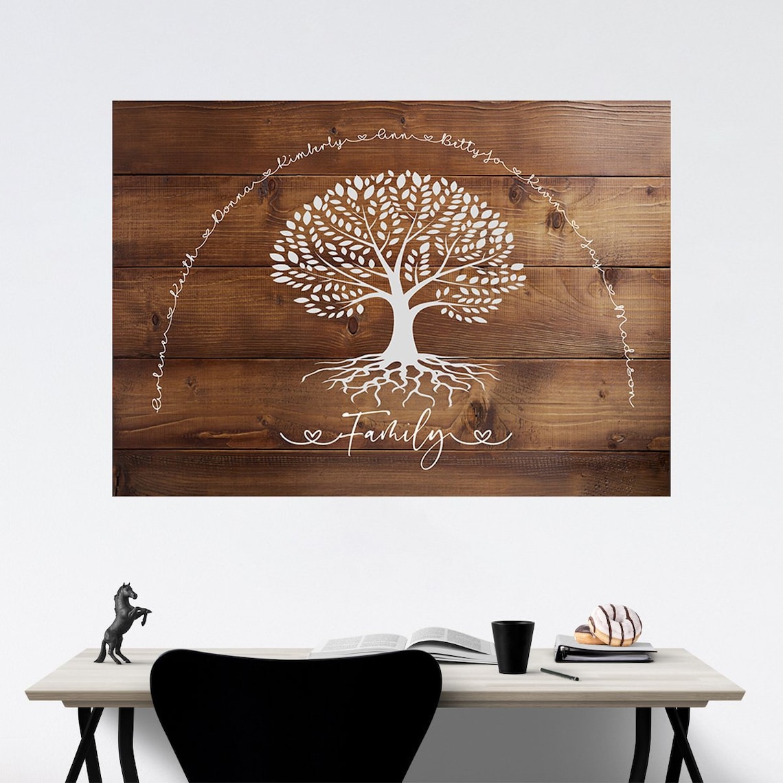 Family Tree Wood-inspired Premium Photo Print | Etsy