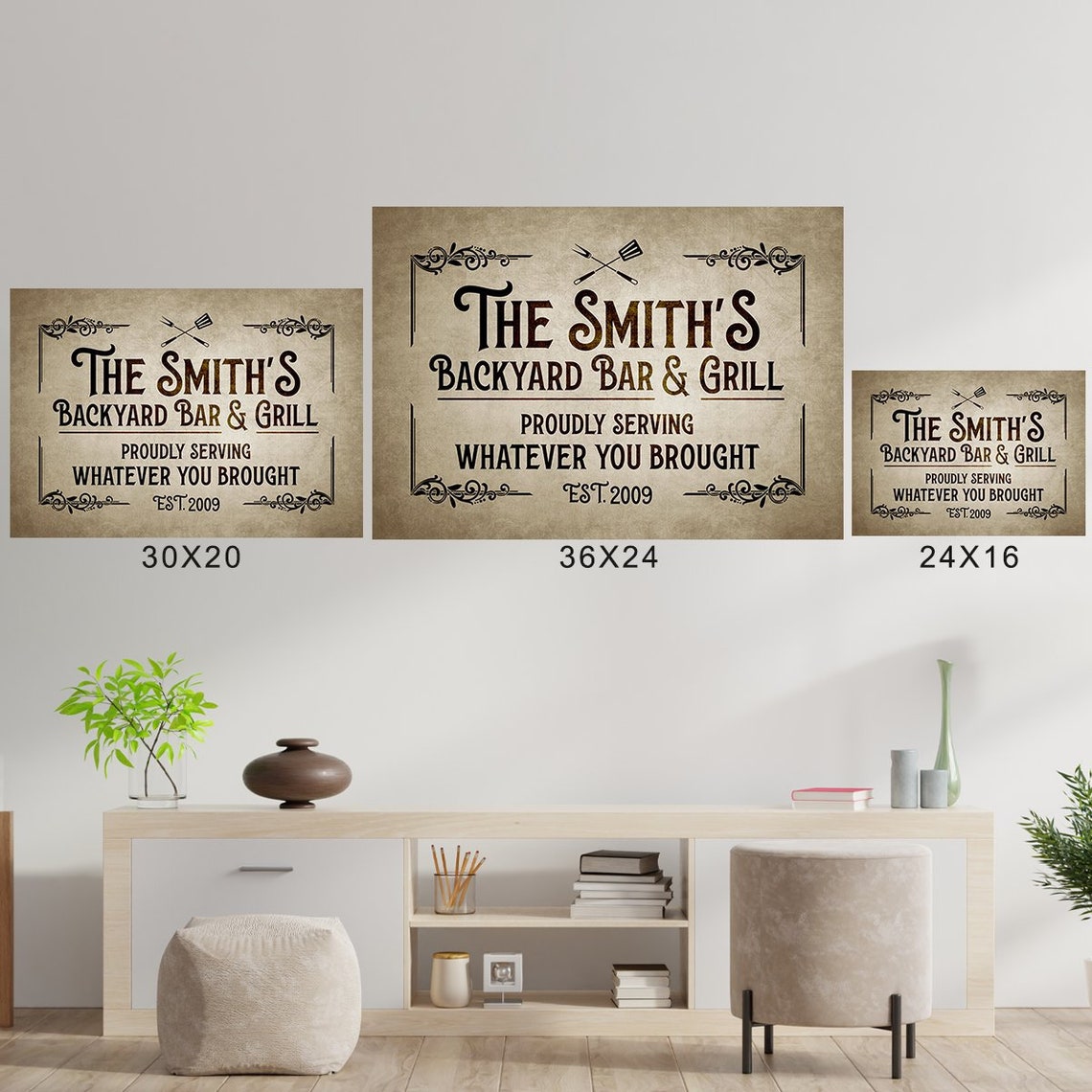 Backyard Bar & Grill Name Premium Photo Print - Etsy