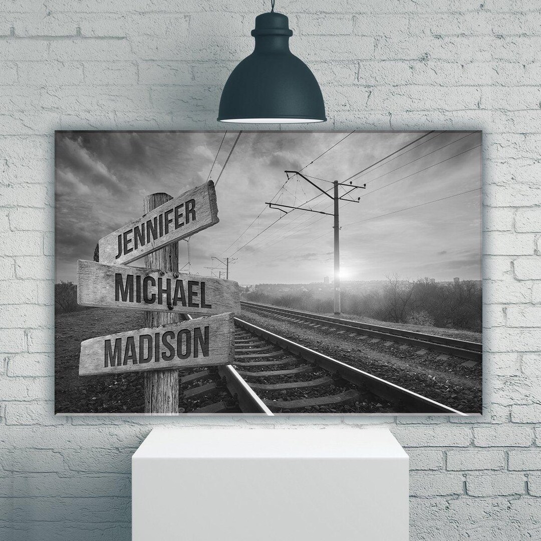 Railroad Track Multi-names Premium Canvas 2 - Etsy