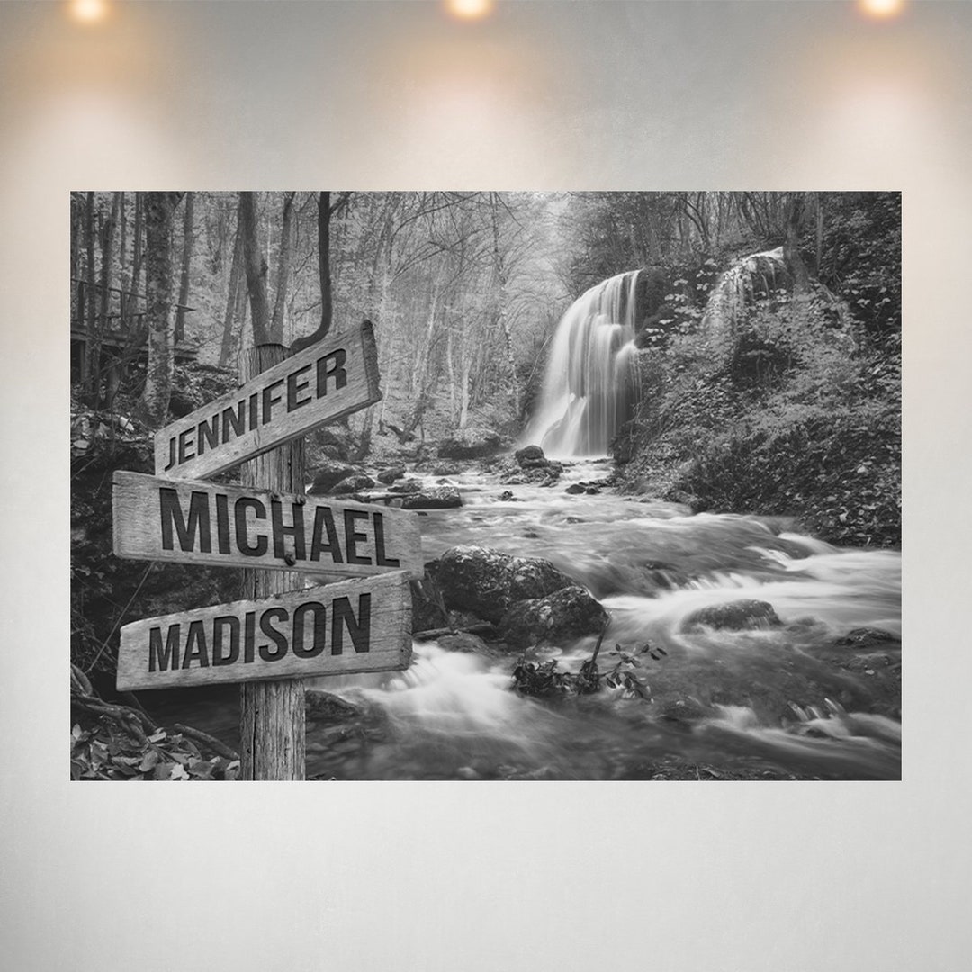 Waterfall Multi-names Premium Photo Print - Etsy