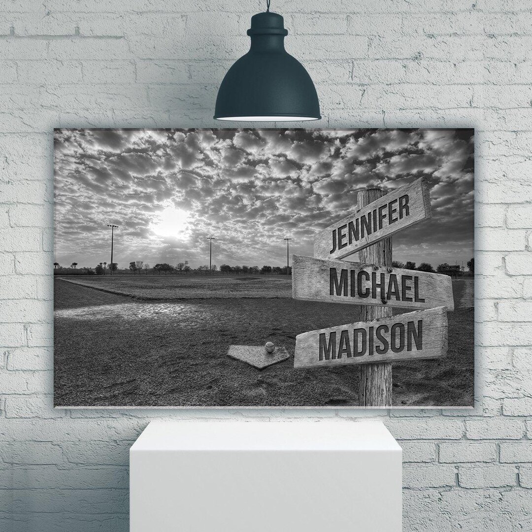 Baseball Field Multi Names Premium Canvas - Etsy