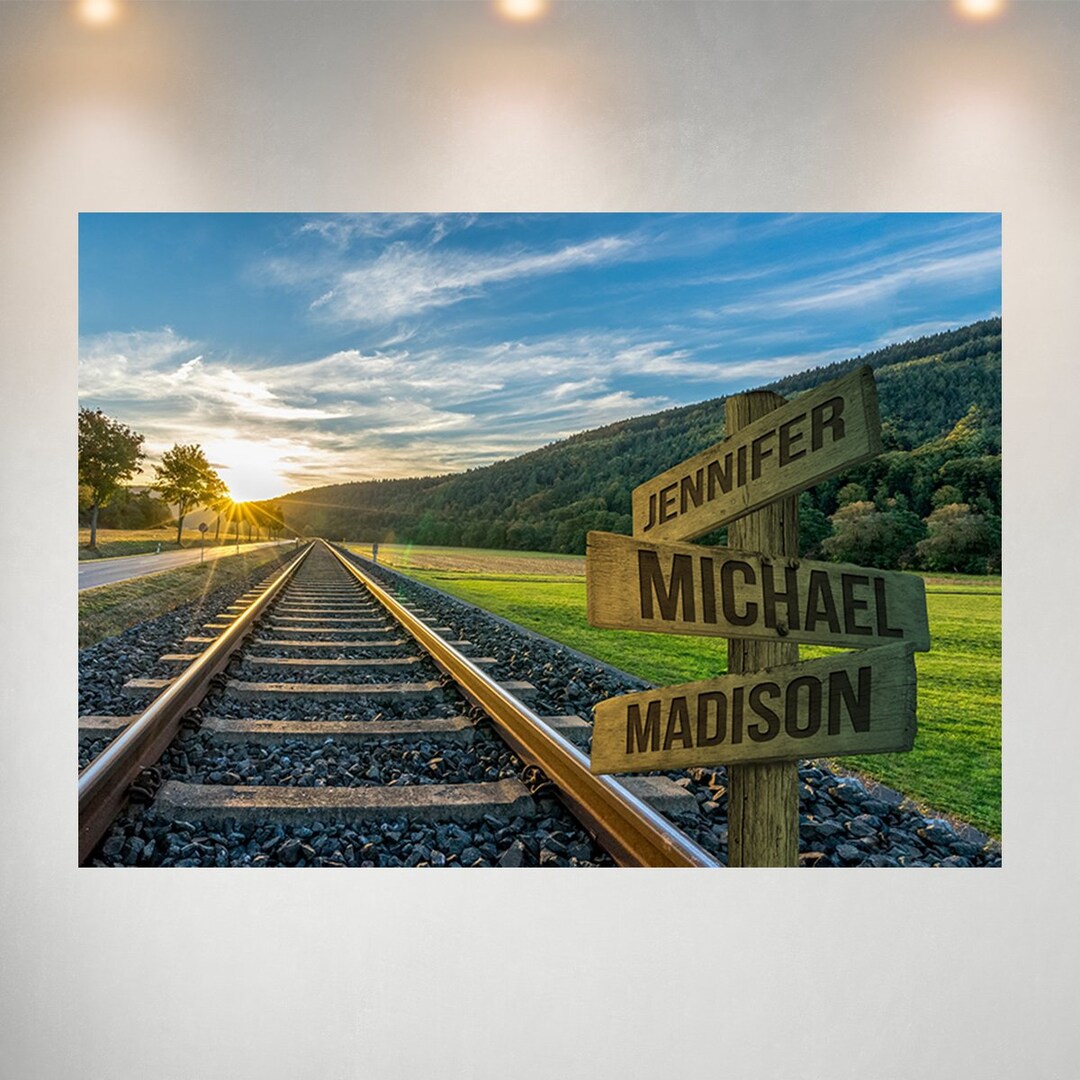 Railroad Track Color Multi-names Premium Photo Print - Etsy