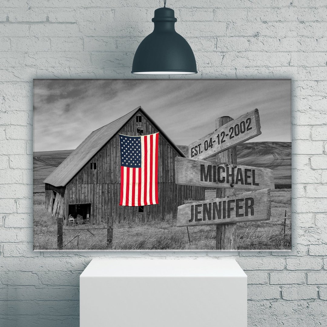 American Barn Names Premium Canvas - Etsy