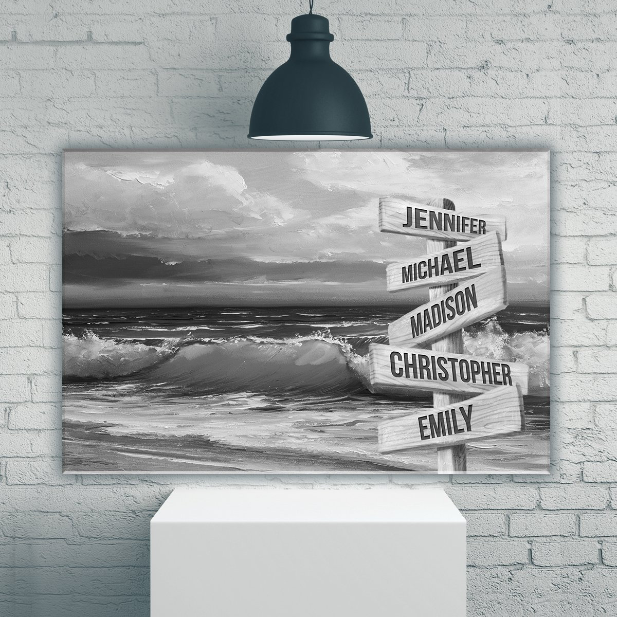 Beach Oil Painting Multi-names Premium Canvas - Etsy