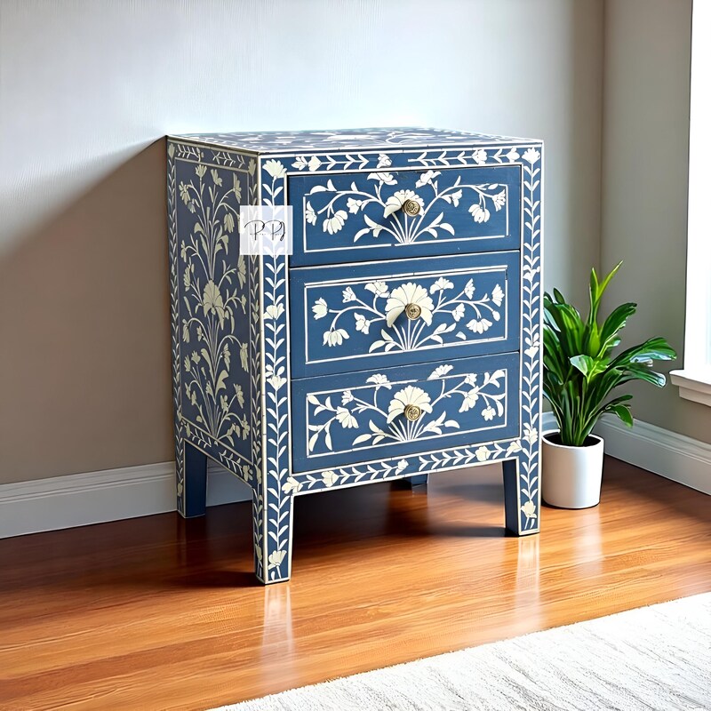 Bone Inlay Nightstand - Etsy