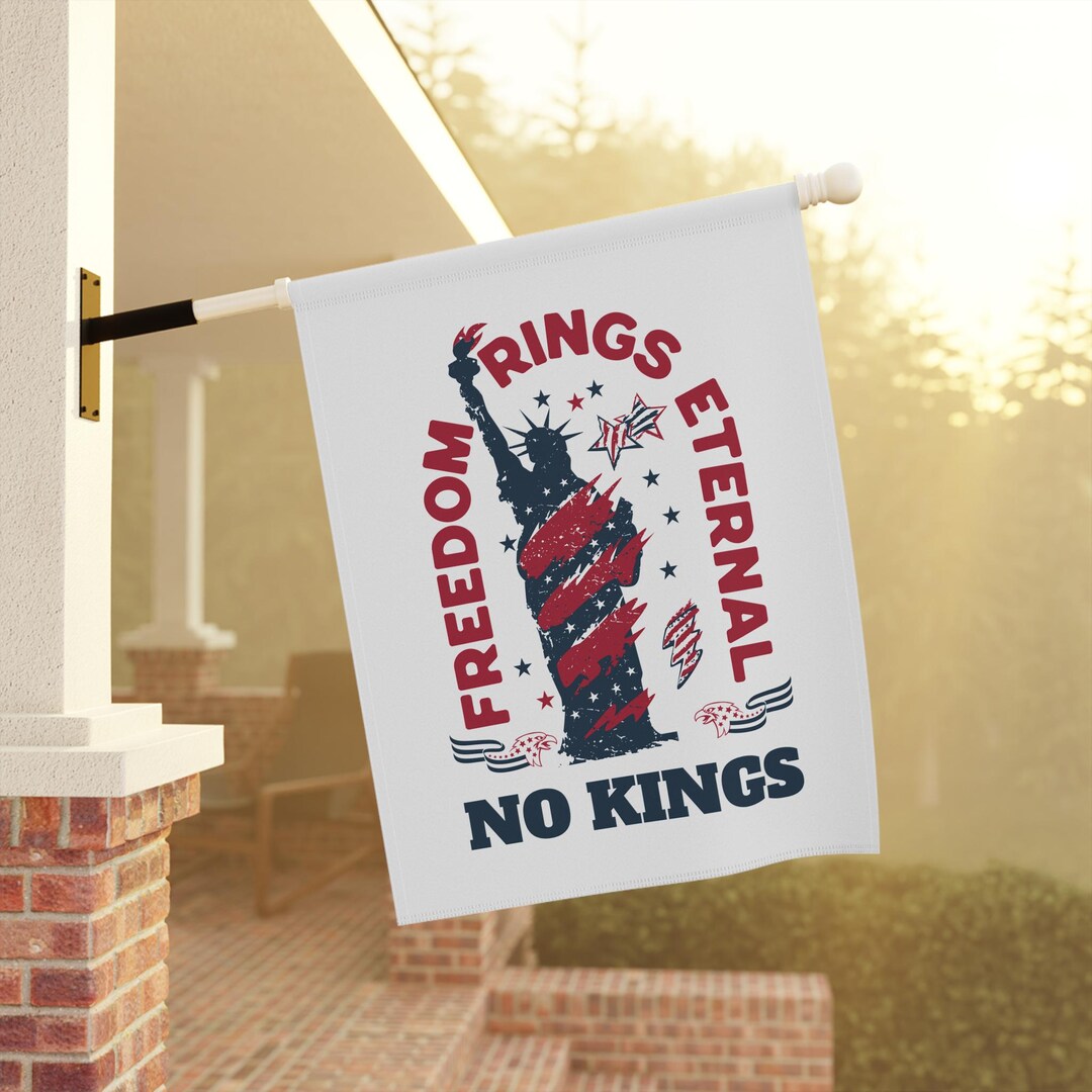 4th of July Garden Sign, No Kings in America Sign, Anti Trump Garden ...