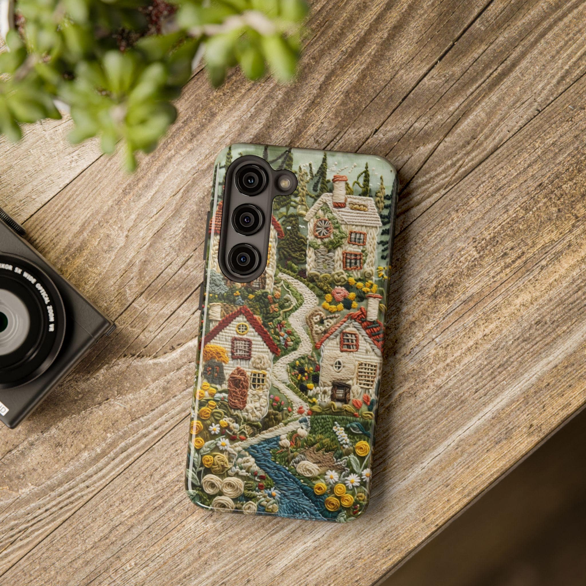 Embroidered Floral iPhone Case, Faux Embroidery, Cottage Core Floral ...