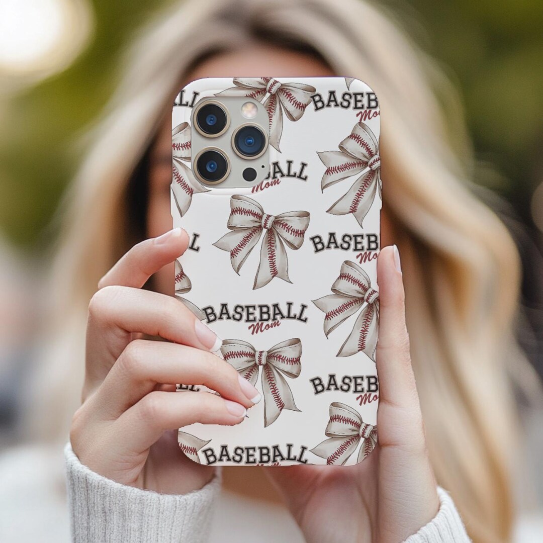 Coquette Baseball Mom Phone Case, Mother's Day Gift for Baseball Mama ...