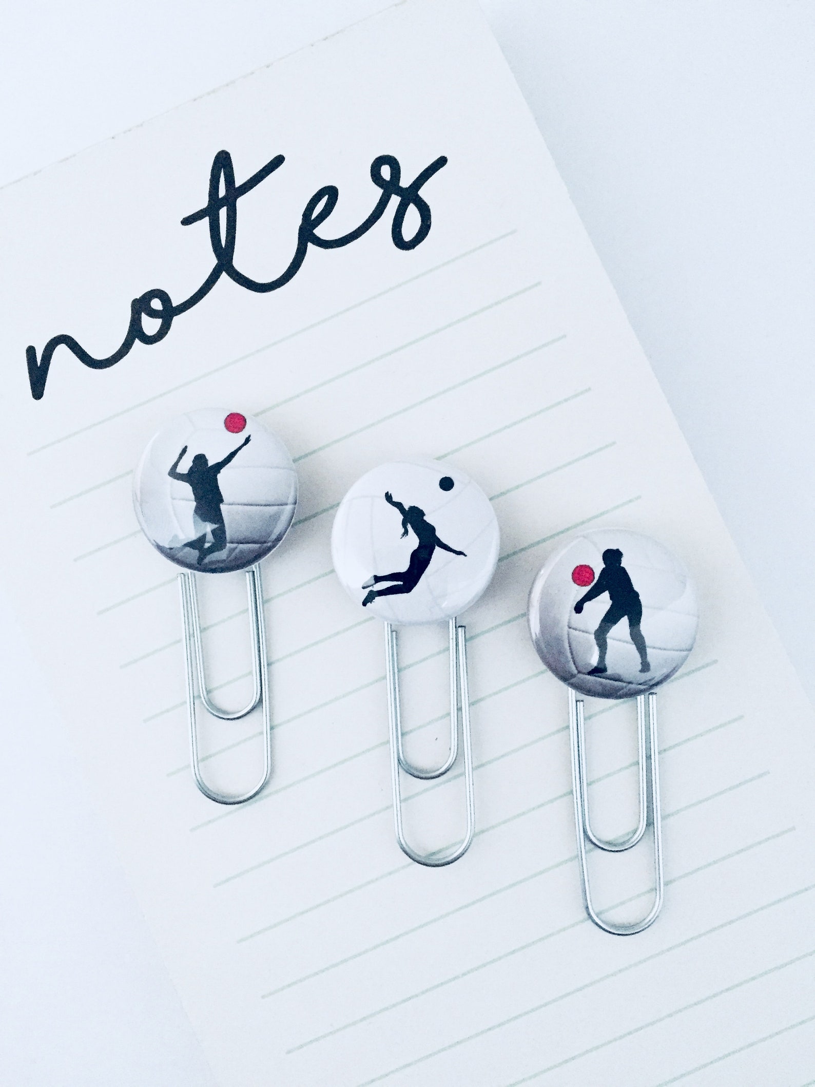 Volleyball Planner Clips Volleyball Journal Clips Volleyball | Etsy