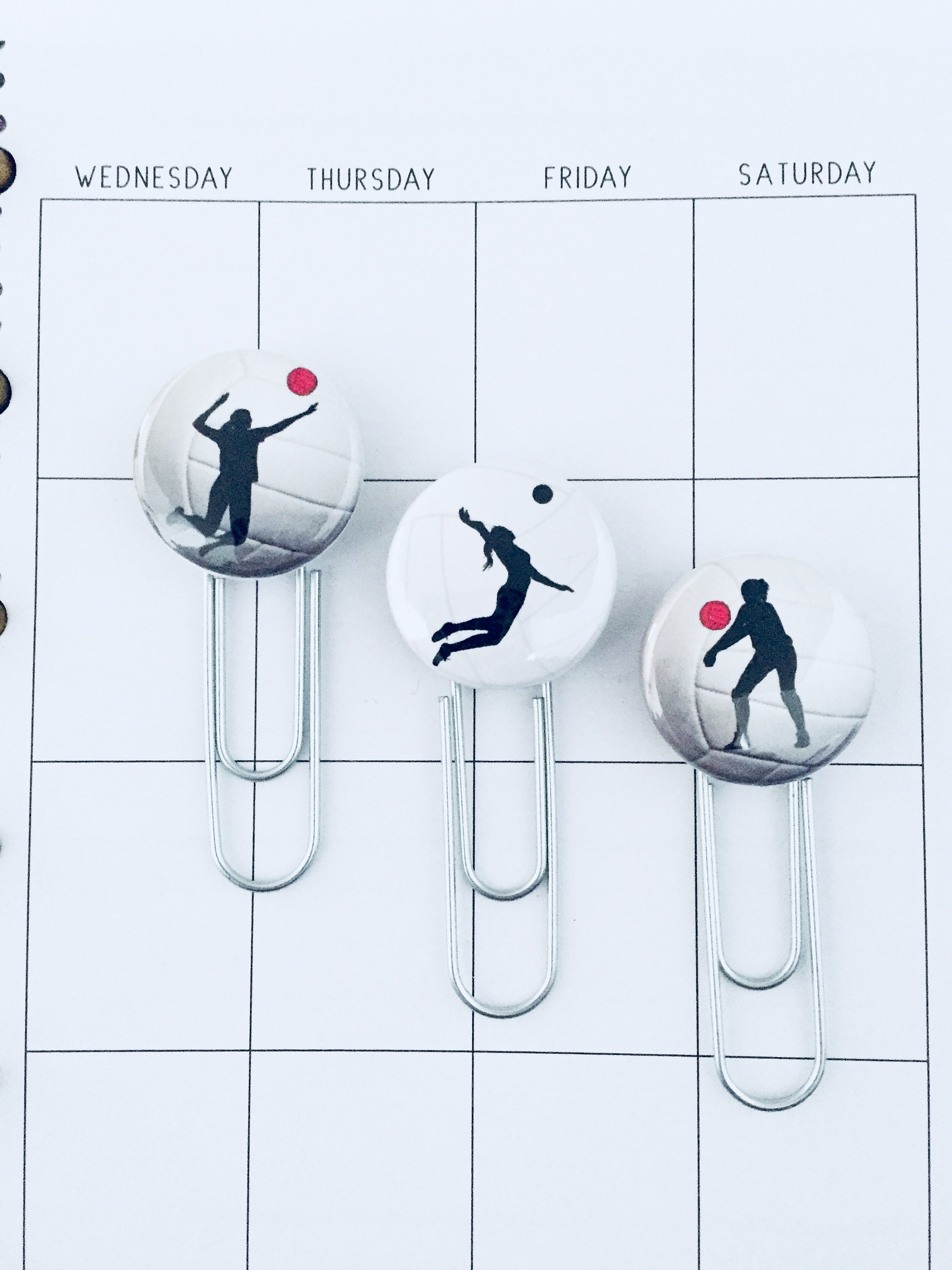 Volleyball Planner Clips, Volleyball Journal Clips, Volleyball Players ...