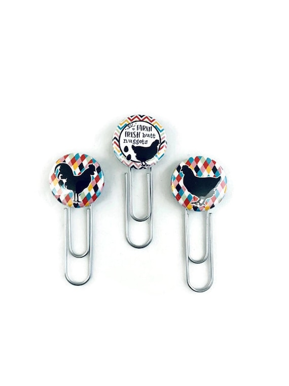 Chicken Planner Clips Chicken Paper Clips Chicken Gifts | Etsy