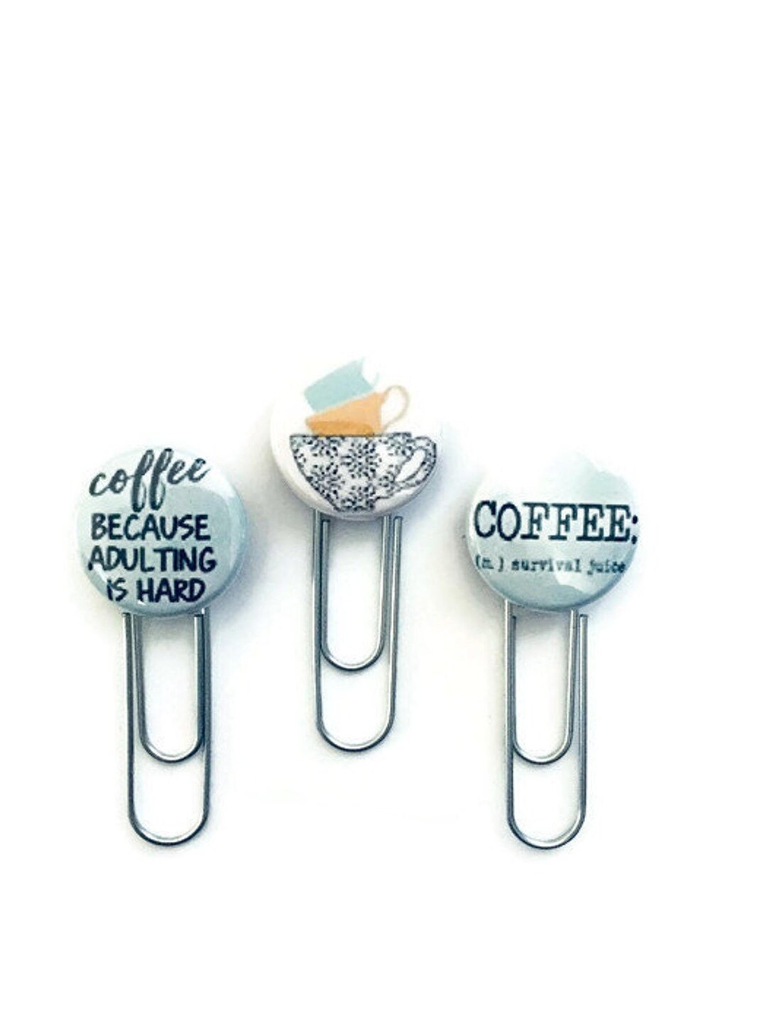 Planner Clips | Coffee Planner Clips| Caffeine Planner Clips | Coffee ...
