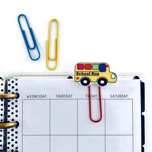 Bus Planner Clip | School Bus Planner Clip | School Planner Clip ...