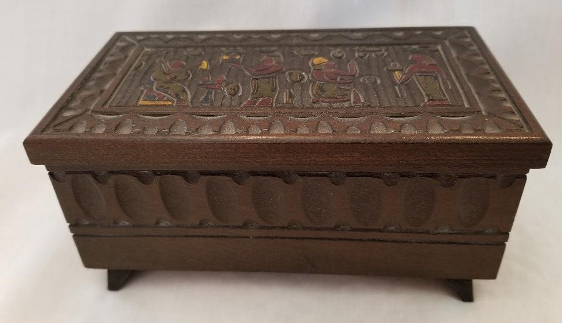 Vintage Minori Orgel Egyptian Music Box Made in Japan RARE - Etsy