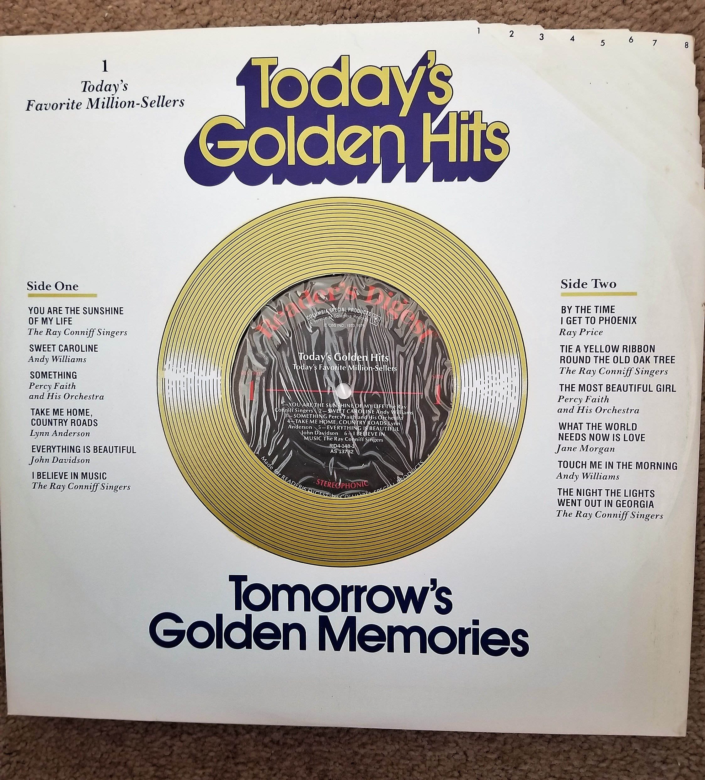 TODAY'S Golden Hits Tomorrow's Golden Memories 8-Lps ~ Reader's Digest ...
