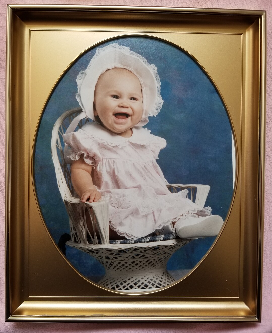 Vintage Oval 8x10 Shadow Box Gold Tone Metal Picture Frame - Etsy