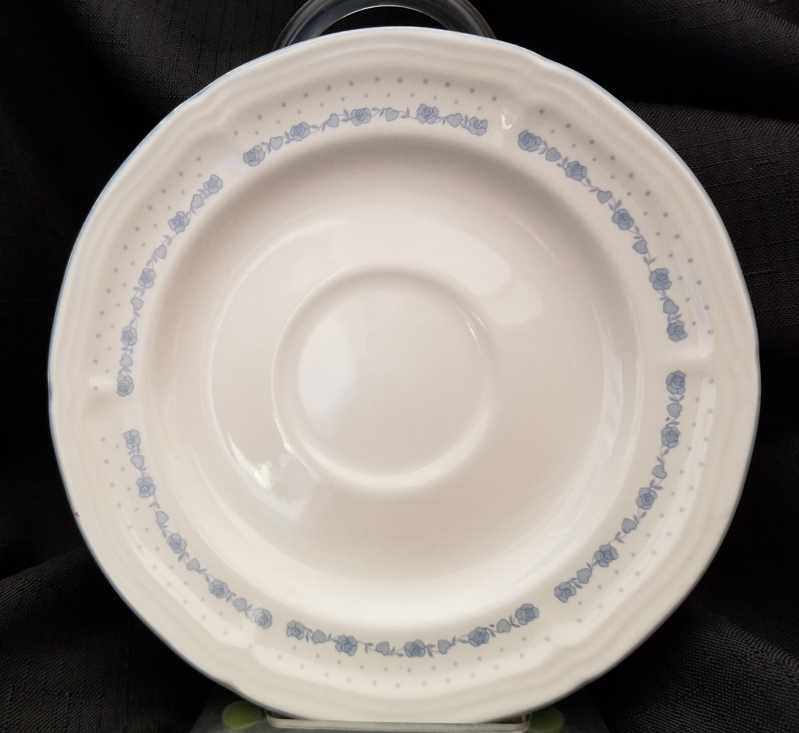 Tienshan Stoneware Cup & Saucer Pink Blue Yellow Flowers ~ RARE ~ 4 ...