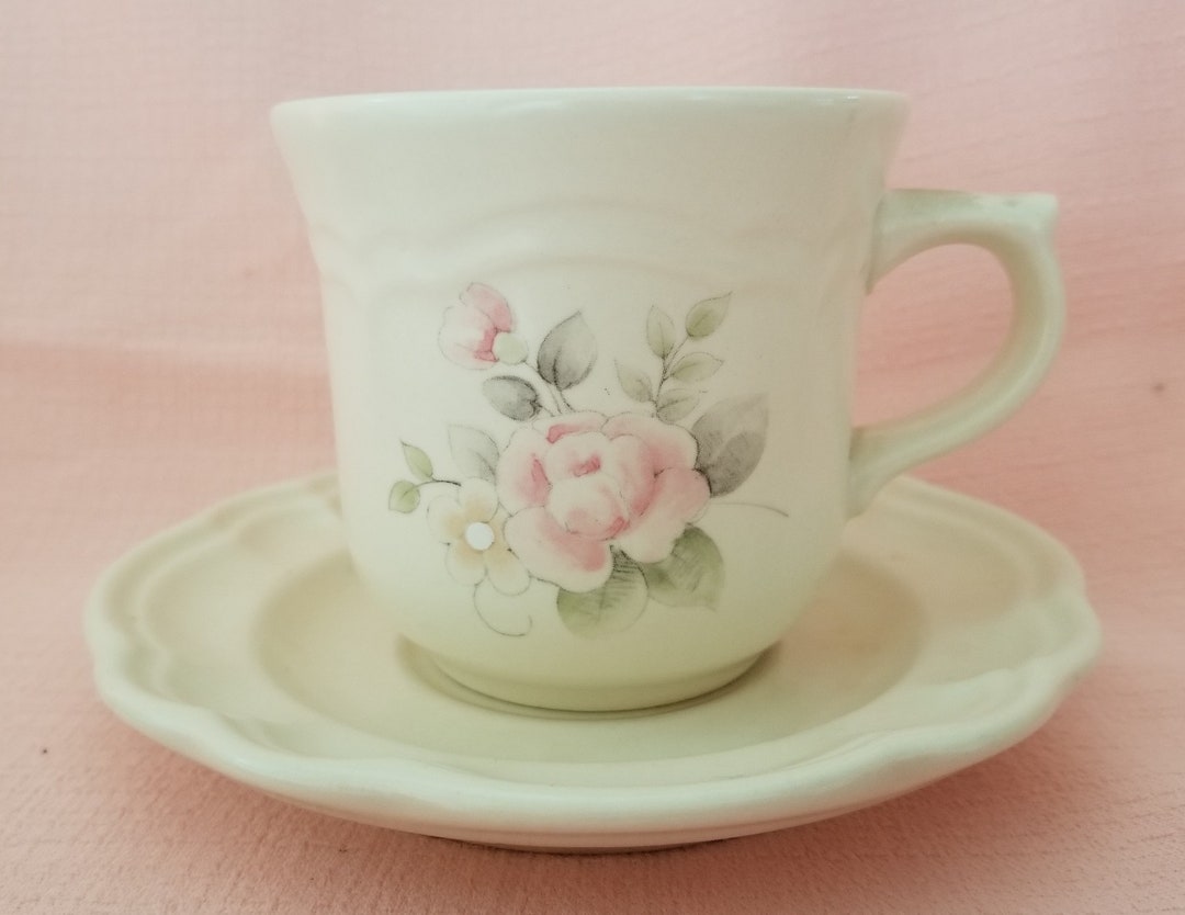 Pfaltzgraff China TEA ROSE Cup and Saucer Set - Excellent Condition - Etsy