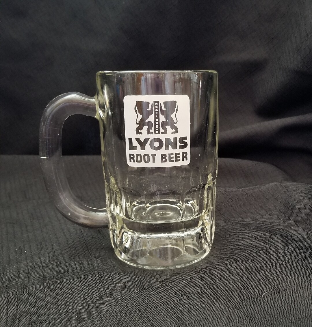 Vintage Lyons Root Beer Mug 5 Tall With a White Logo - Etsy