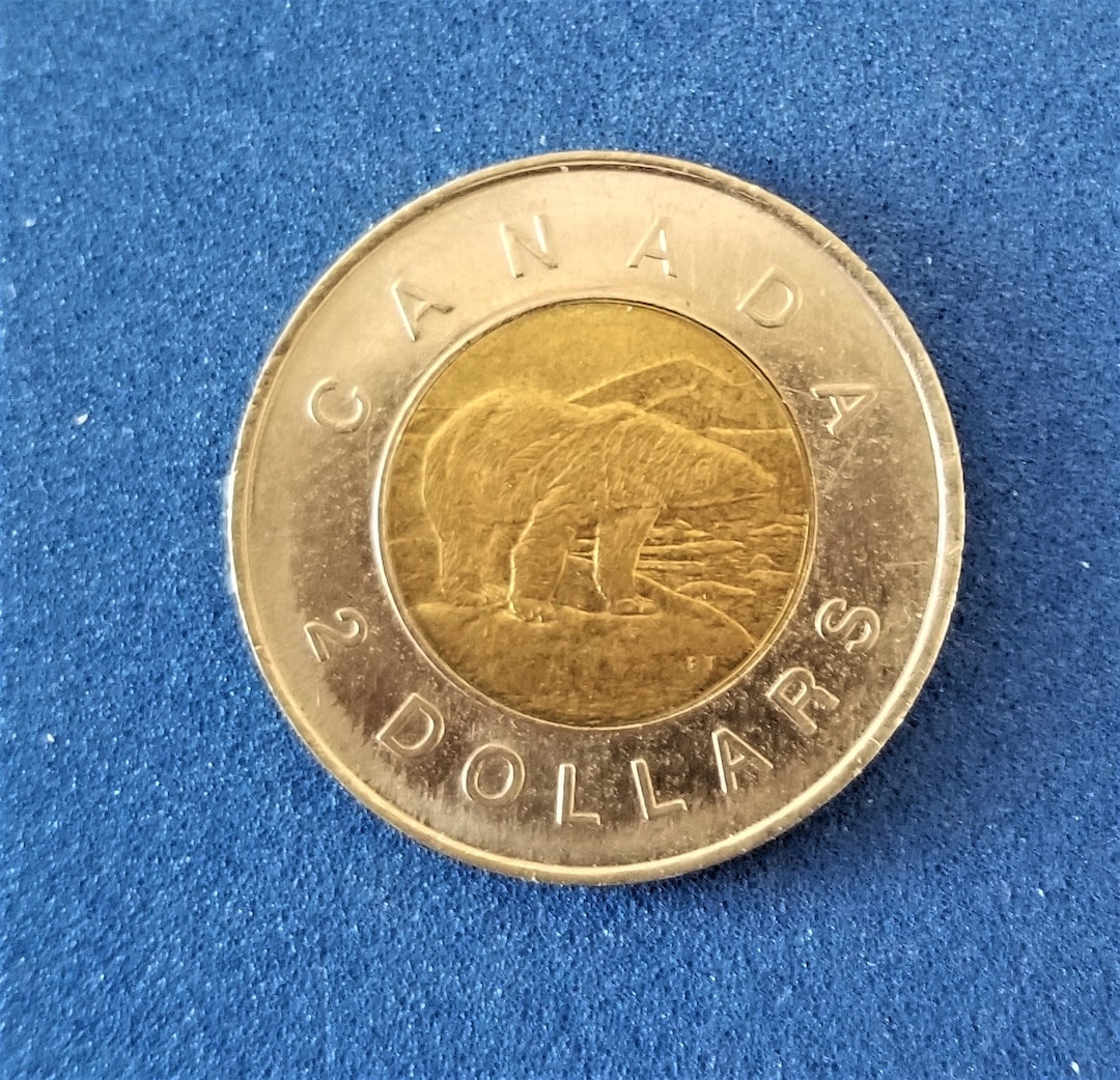 1996 Toonie Elizabeth II D G Regina Canadian 2 Dollars Polar Bear Coins ...