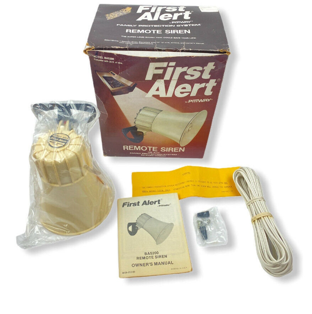 Pittway First Alert Remote Siren Security Alarm for Use With Family ...