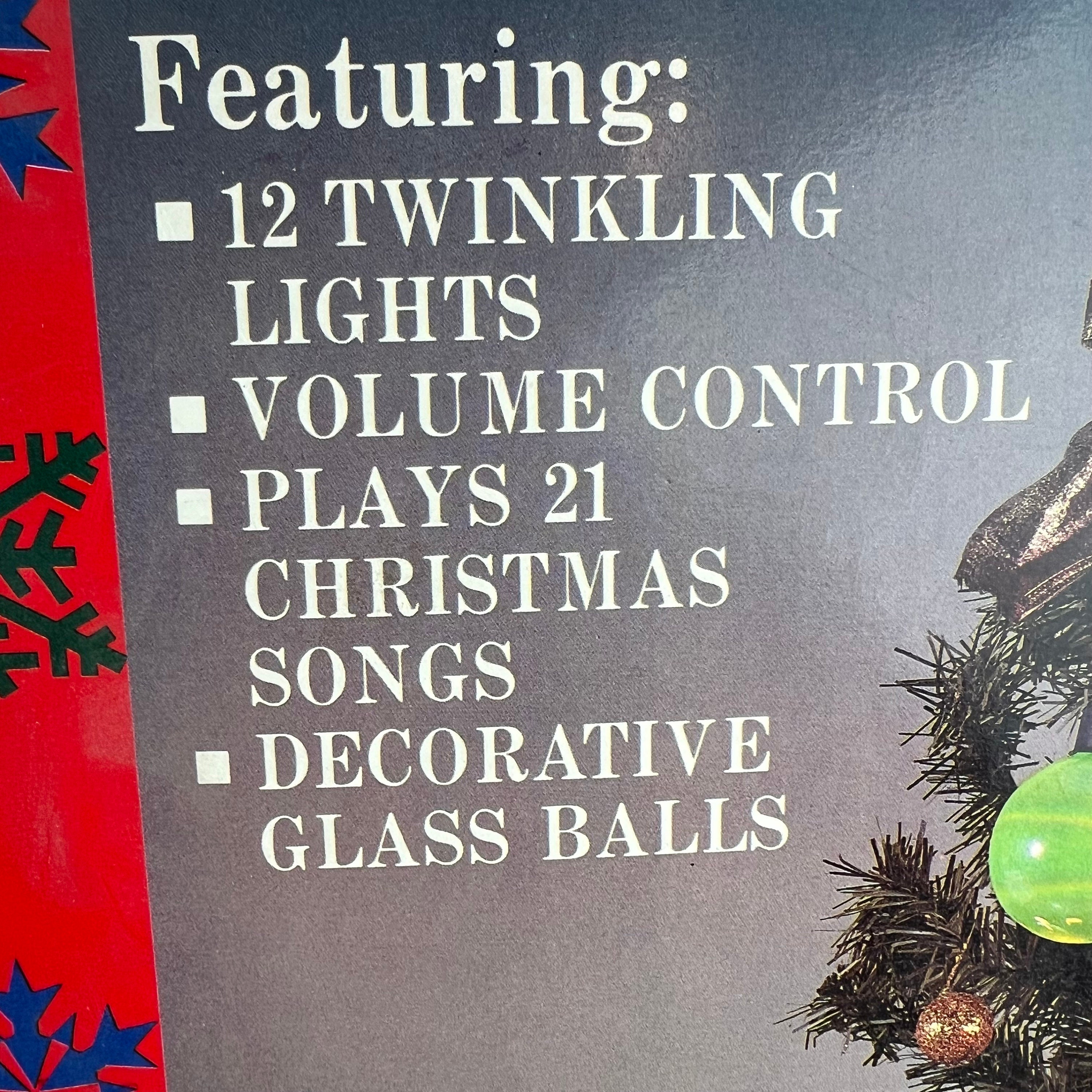 12 Musical Light Set Twinkling Glass Bulbs Balls Christmas Tree ...